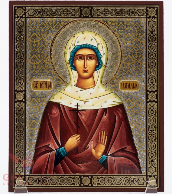 WOODEN ICON OF Martyr Saint Natalie Natalia of Nicomedia Наталия 5.1" x ...