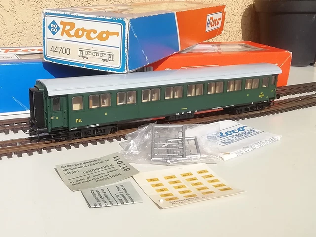 ROCO 44700 CARROZZA Tipo 21 Fs Ii Classe Verde Cromo,Aggiuntivi Da Montare EUR 47,90 - PicClick IT