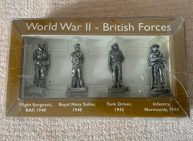 WESTAIR WORLD WAR II British Forces 4 Lead-free Pewter Figures / Boxed ...