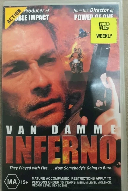 INFERNO - JEAN Claude Van Damme - VHS PAL Rated MA15+ Approx 95 mins $1 ...