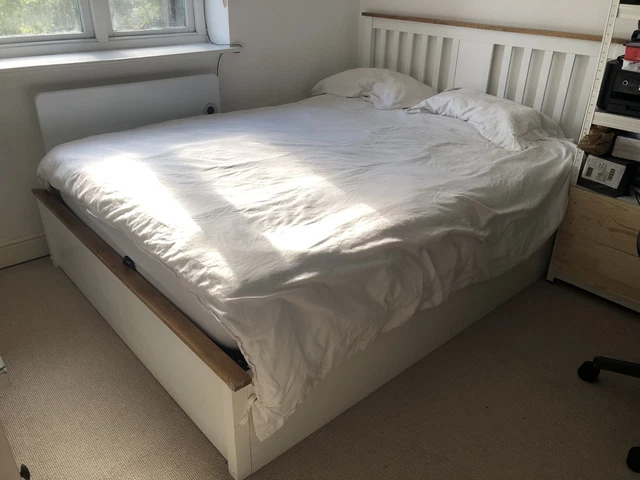 VERONA WHITE OTTOMAN Bed Frame with Simba Hybrid Mattress bundle £327. ...