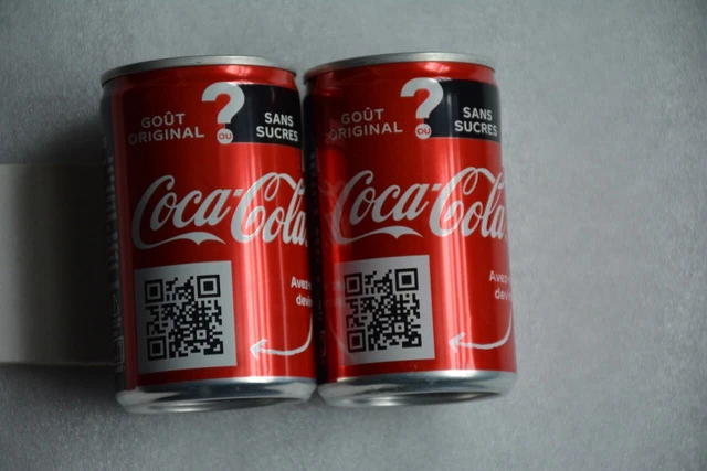 COCA COLA - Mystery CANS ? QR code - 2 mini Cans identiques - canette ...