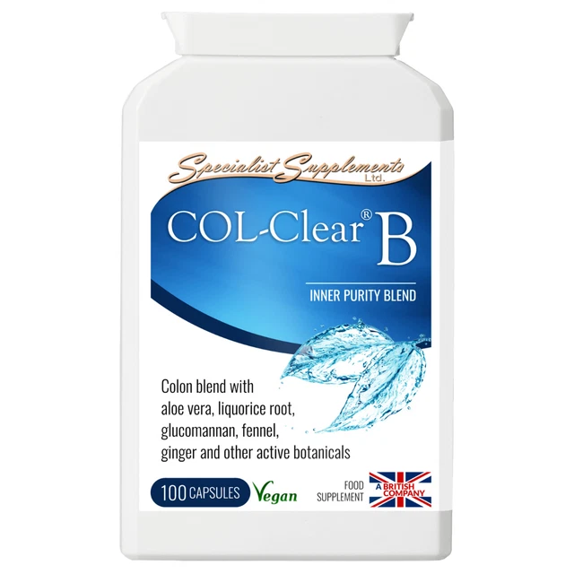 COLON CLEANSE DIGESTIVE Support - COL-CLEAR B 100 Veg Capsules £16.31 ...