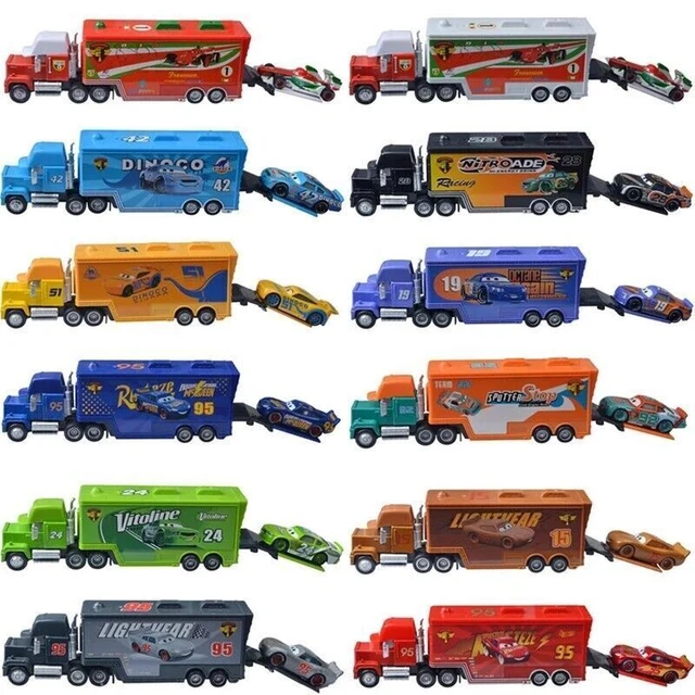 DISNEY PIXAR CARS NO.95 NO.86 NO.43 Truck & Racer Car 1:55 Diecast Car ...