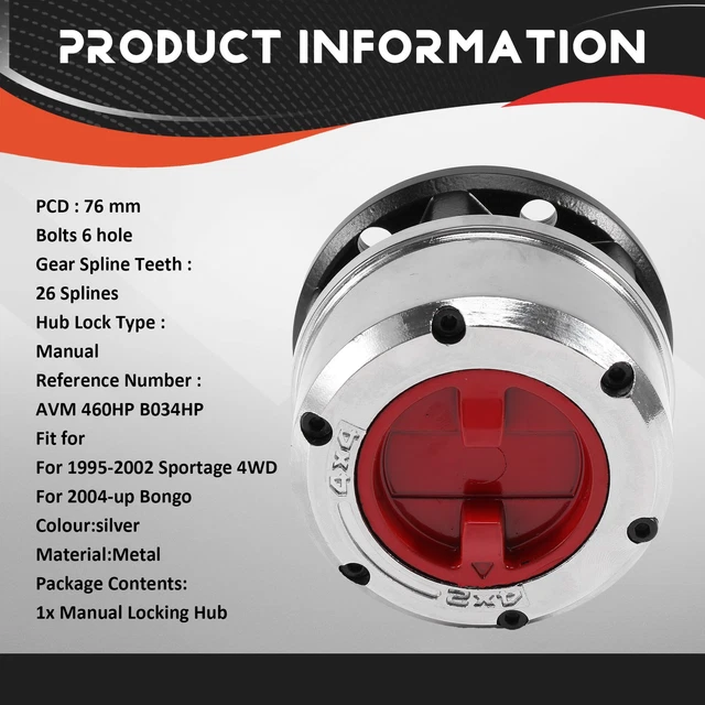 3X( 26 SPLINE Manual Wheel Locking Hubs Lock AVM460HP B034HP for ...