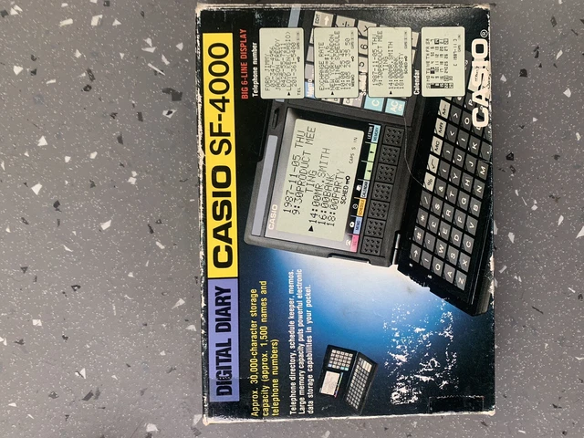 CASIO DIGITAL DIARY SF-4000 Vintage Databank Calculator Boxed And ...