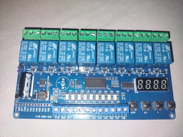 DC8-36V 8 CHANNEL Multi-function Optocoupler LED Display Time Delay ...