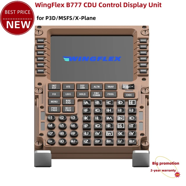 WINGFLEX B777 CDU Control Display Unit Aviation-Grade Flight Simulator ...