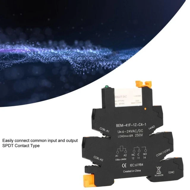 SOLID STATE RELAY Module for DC/AC Control 6-24V DIN Rail Mount SPDT ...