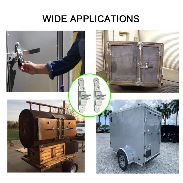 TRAILER DOOR HASP Keeper for Cam Lock bar Ramp Locking Padlock with ...