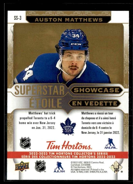 2022-23 UPPER DECK Tim Hortons Superstar Showcase Auston Matthews Toronto Maple $2.95 - PicClick CA