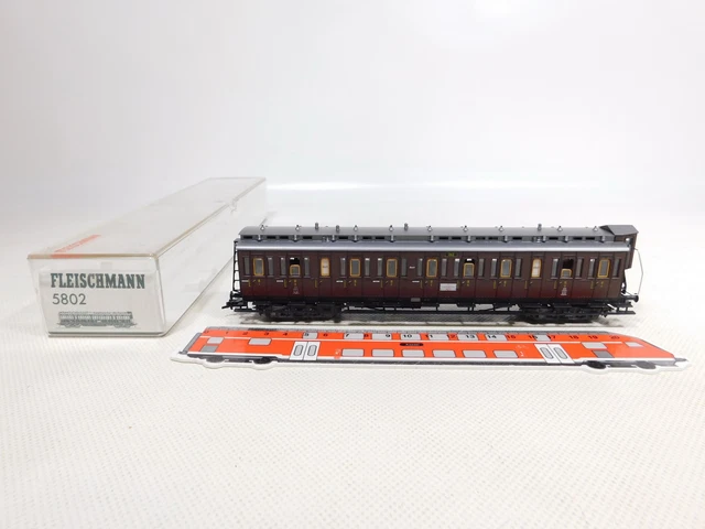 FLEISCHMANN H0 DC 5802 Passenger Car Compartment 242 Kpev Mint + Box # ...