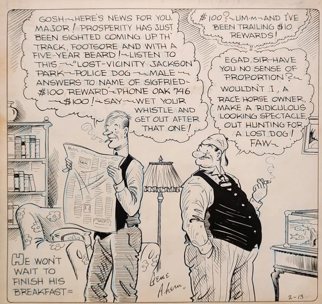 OUR BOARDING HOUSE Daily Comic Strip Original Art 2-13-1934 GENE AHERN ...