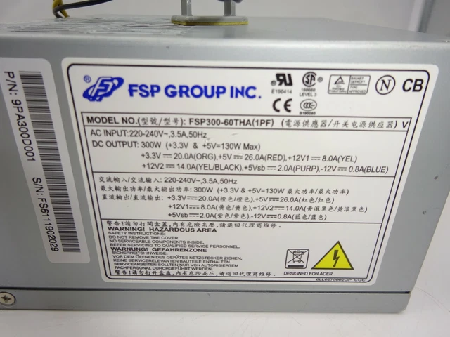 FSP GROUP INC. FSP300-60THA (1PF) avec bloc d'alimentation 300 W #NT694 ...