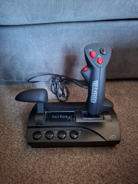 SPEED LINK BLACK Widow Flight Stick Joystick SL-6640 - USB - Tested ...