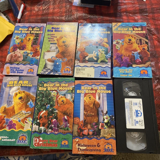 BEAR IN THE Big Blue House Vhs Lot Of 8 Videos Tested And Play Great
