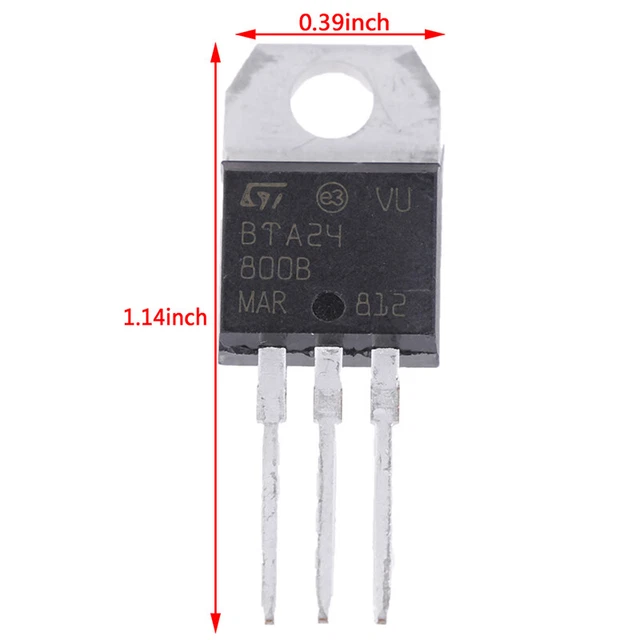 10 PCS BTA24-800B BTA24 TRIAC 24A/800V TO-2YUZ0 _j $5.82 - PicClick AU