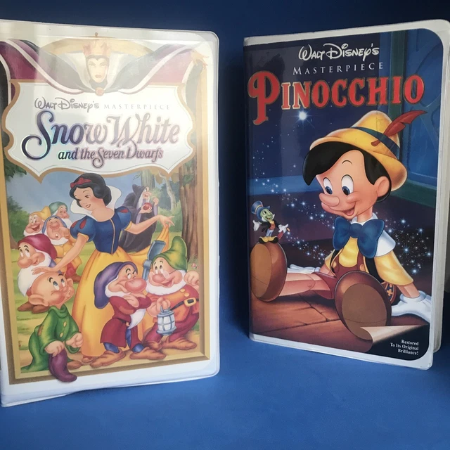 FILMS VHS WALT Disney, chef-d'œuvre Pinocchio & Blanche-Neige. EUR 24 ...