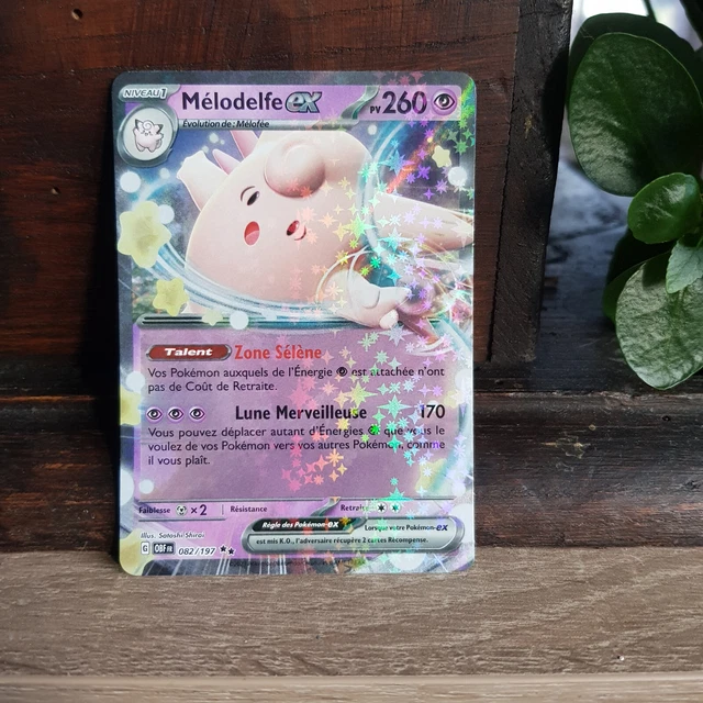 CARTE POKÉMON MÉLODELFE ex neuve 082/197 Flammes Obsidiennes EV03 fr ...