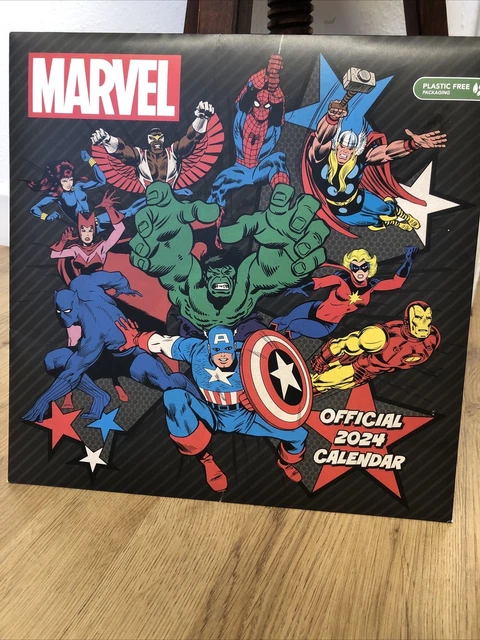 2024 CALENDAR MARVEL Studios Superhero Thor,Hulk, Spider-Man, Scarlet ...