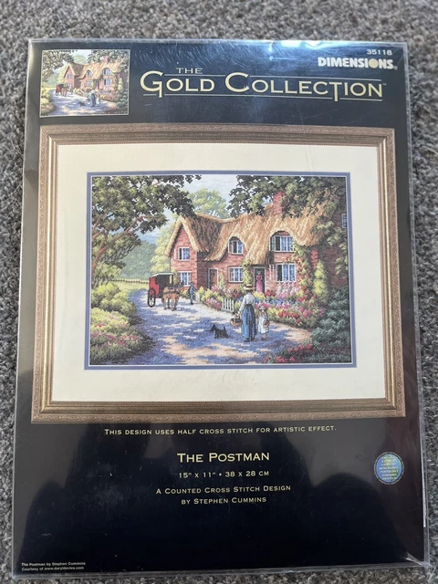 RARE THE POSTMAN - Dimensions Gold Collection Counted Cross Stitch Kit ...