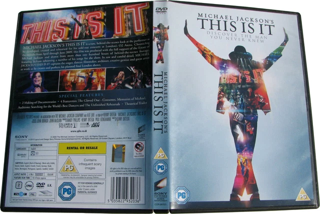 MICHAEL JACKSON DVD THIS IS IT English British UK Edition Movie Film ...