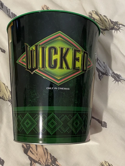 NEW LTD EDITION WICKED Movie Glinda & Elphaba Pink Popcorn Bucket Odeon ...