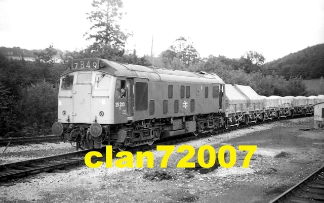 35MM BLACK & white negative 25223 china clay shunting at Bodmin Road ...