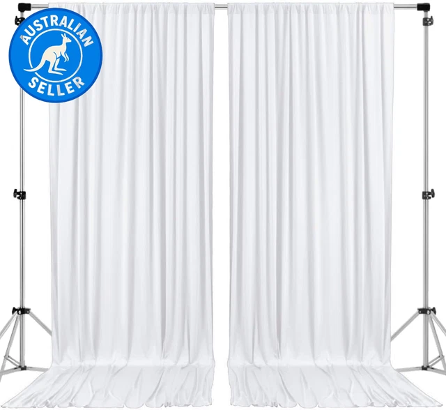 10 FEET X 8 Feet Polyester Backdrop Drapes Curtains Panels with Rod ...