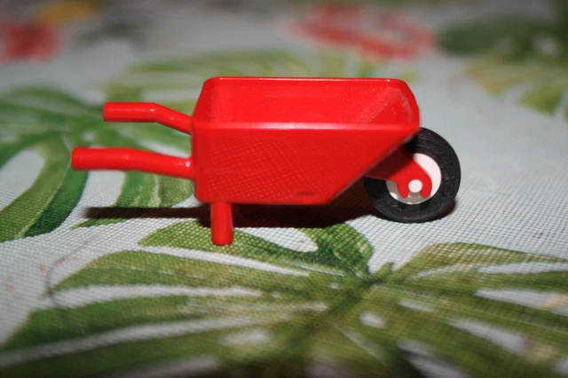 LEGO RED WHEELBARROW with White Wheel with Black Tyre - £3.99 - PicClick UK