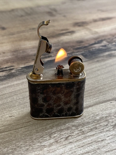 ANCIEN BRIQUET ESSENCE VULCANO fonctionne vintage petrol lighter EUR 10 ...