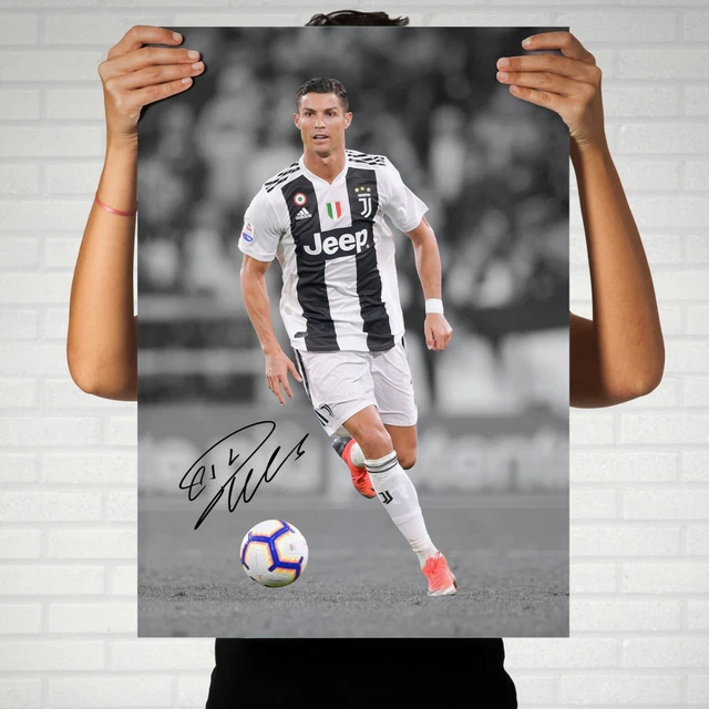CRISTIANO RONALDO JUVENTUS FC Autographed Poster Print. Great Gift ...