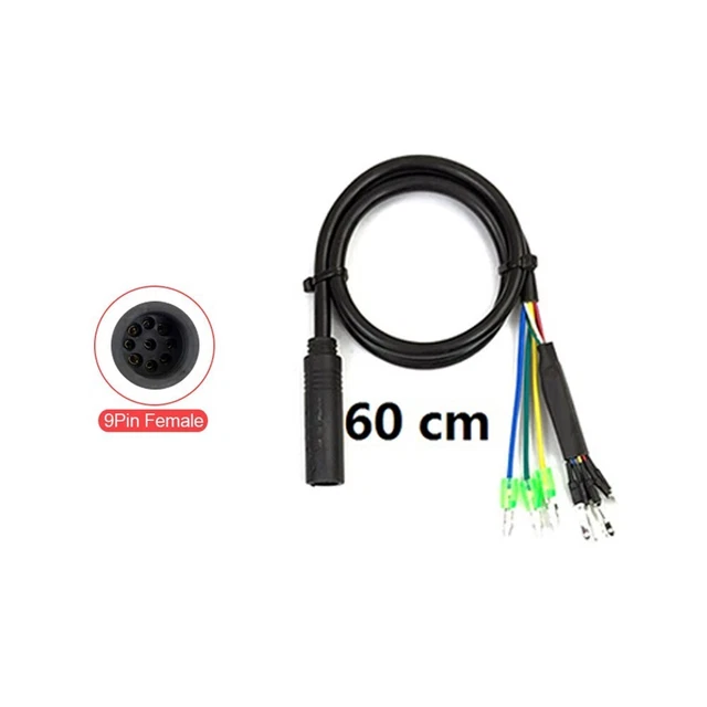 MOTOR CABLE CONVERSION Extension 6Pin Hall Sensor Black Ebike Electric ...