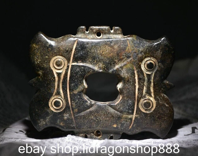 3 &CHINE ANCIENNE culture de montagne rouge jade sculpture statue ...