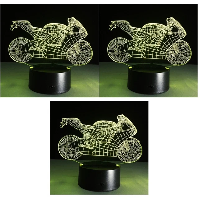 3D LAMP VISUAL Light Effect Touch Colors Changes Night Light ...