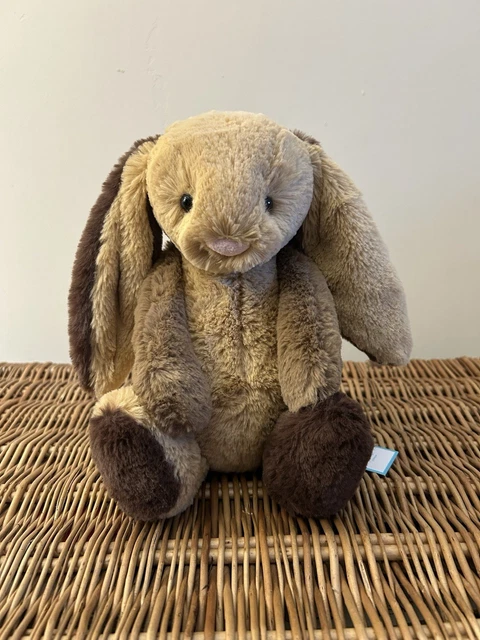 JELLYCAT BROWN PATCHWORK Bunny BNWT £52.68 - PicClick UK