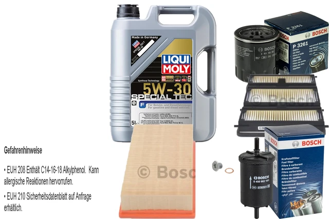 BOSCH INSPECTION SET 5L Liqui Moly Spécial Tec F 5W-30 pour Fiat, Ulysse EUR 115,48 - PicClick FR