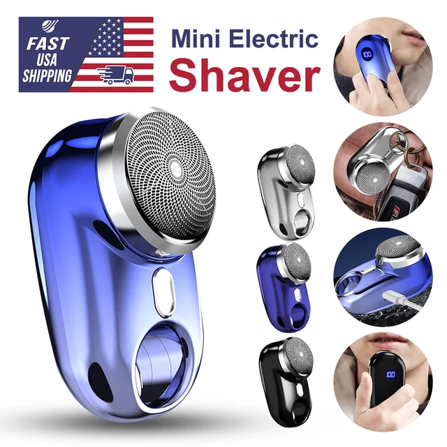 MINI PORTABLE ELECTRIC Razor for Men USB Rechargeable Shaver Beard ...