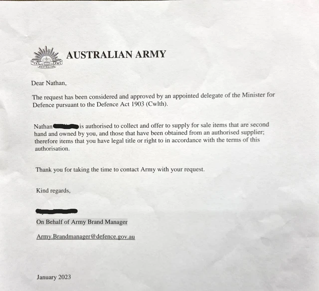 AUSTRALIAN ARMY ICB Infantry Combat Badge full size badge for wear poly ...