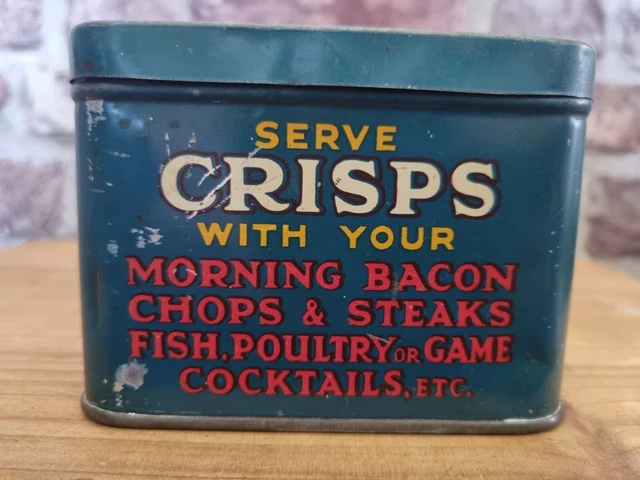 OLD VINTAGE SMITHS Potato Crisps Tin Brentford Confectionery ...