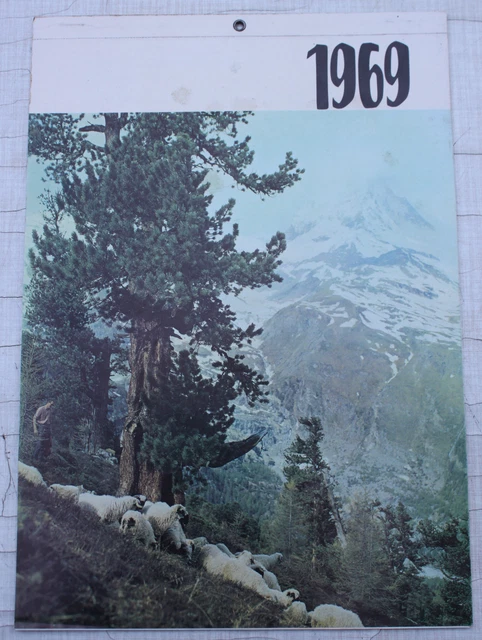 KALENDER VON 1969 /Geschenk 55. Geburtstag /Jubiläum /Hochzeitstag ...