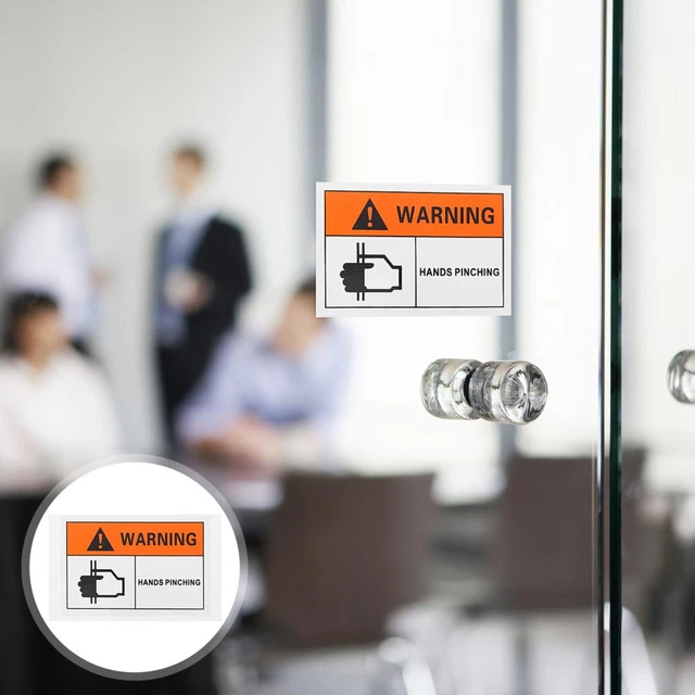 SECURITY SIGN HANDS Pinching Warning Signs Caution Safety Decals $17.33 ...