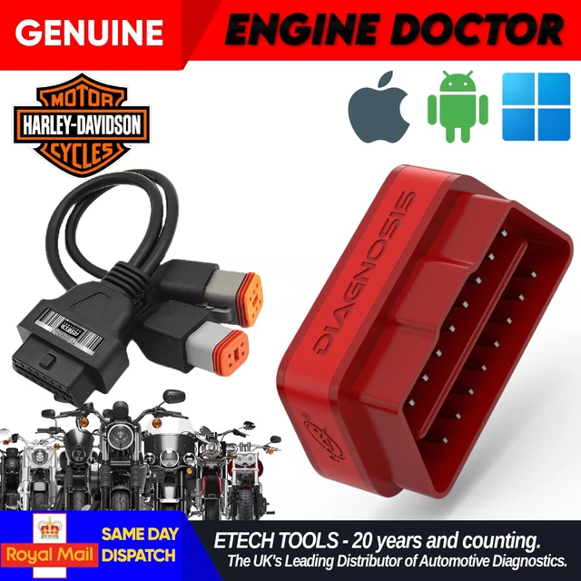 BLUETOOTH MOTORCYCLE ENGINE Error Code Scanner Diagnostic Tool Harley ...