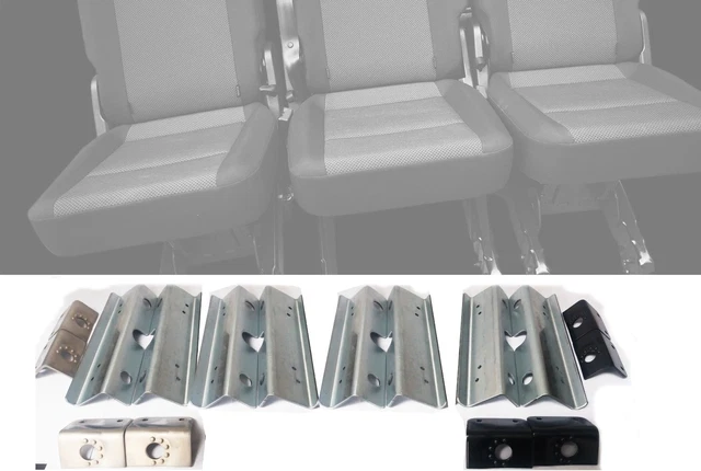 VW TRANSPORTER T5 T6 rear seat reinforcement bracket plates set for 1+1 ...