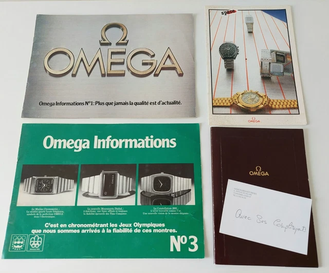 BROCHURES BOOKLETS LEAFLETS for Omega Speedmaster Seamaster Megaquartz ...