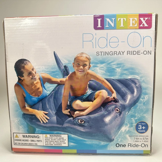 INTEX STINGRAY RIDE-ON Pool Float Large with Handles Durable Inflatable ...