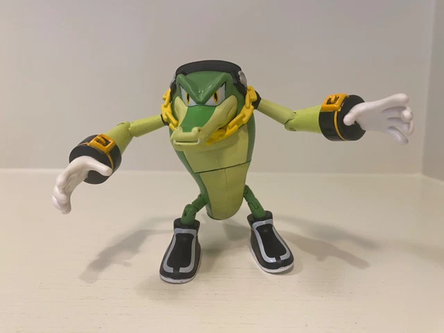 JAZWARES SONIC THE Hedgehog Vector the Crocodile 3 1/2 inch posable ...