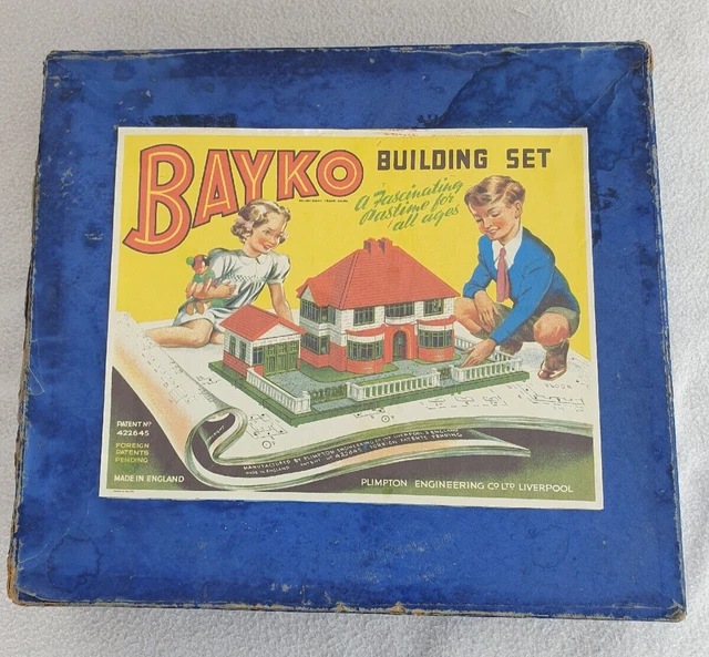 VINTAGE BAYKO BUILDING Set No 1 Patent No 422645 Boxed With ...