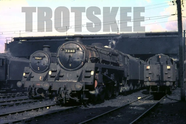 35MM SLIDE BR British Railways Steam Loco 73140 Class BR5 c1966 ...