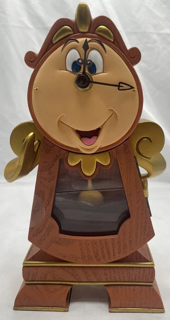 DISNEY PARKS BEAUTY and the Beast Cogsworth Wooden Clock £76.37 ...